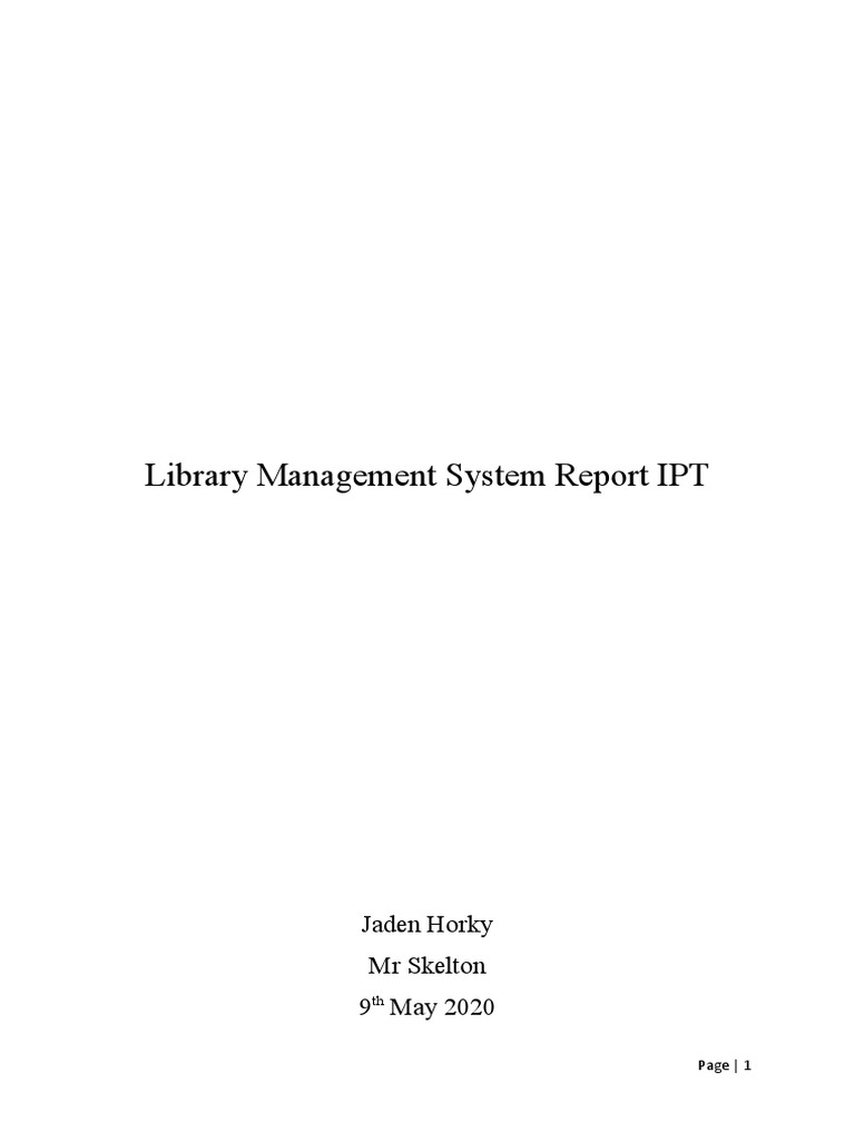 Library Management System Report IPT | PDF | Barcode | Image Scanner