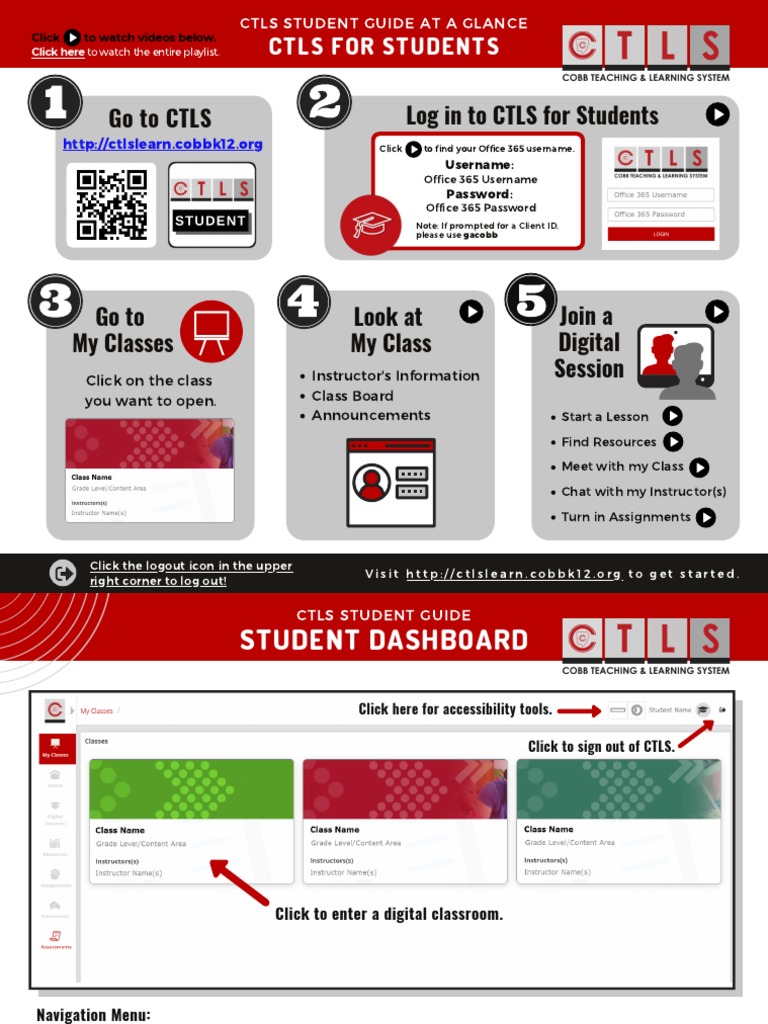 CTLS Student Quick Guide | PDF | Login | Learning