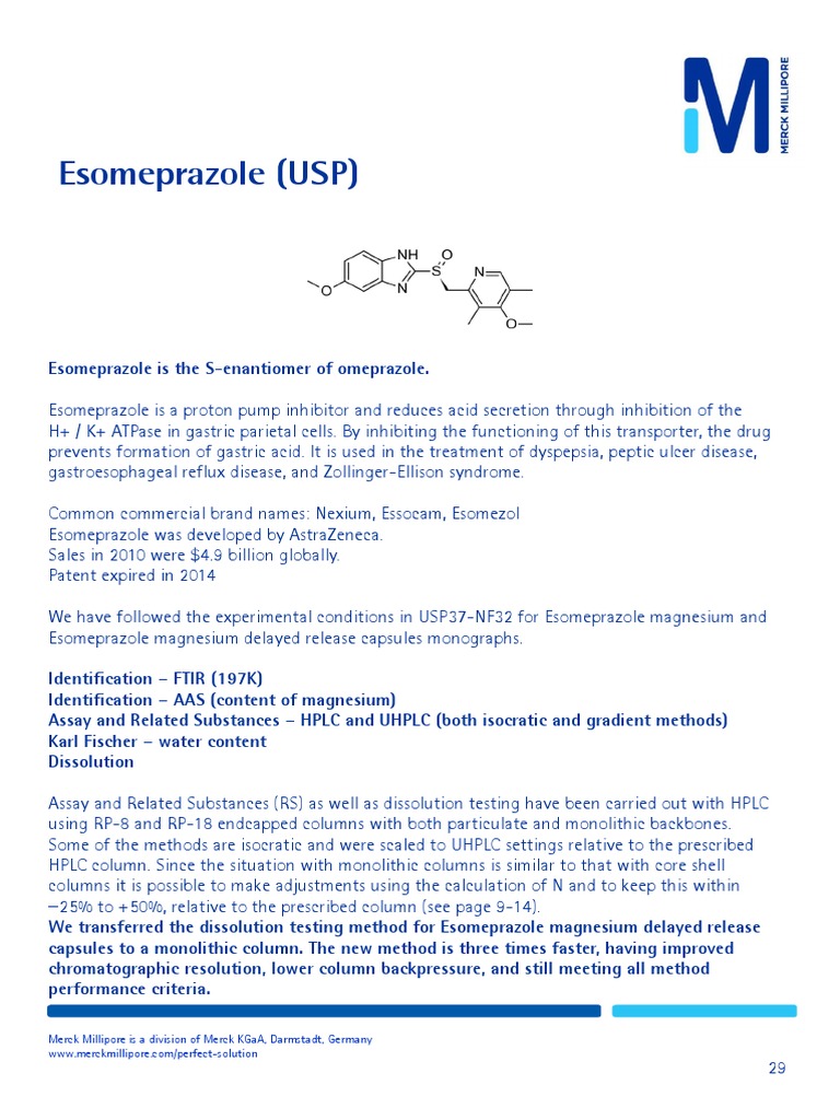 0002 - Complete Monograph Methods - Esomeprazole - MM | PDF | High ...