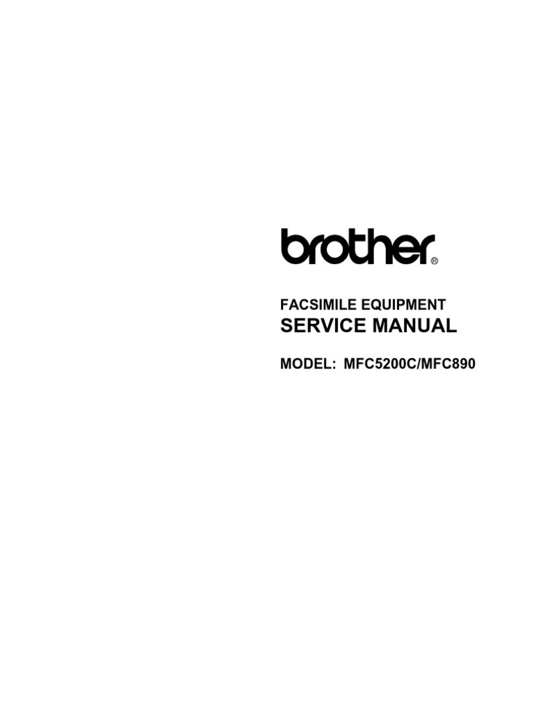 Brother MFC-890 Service Manual | PDF