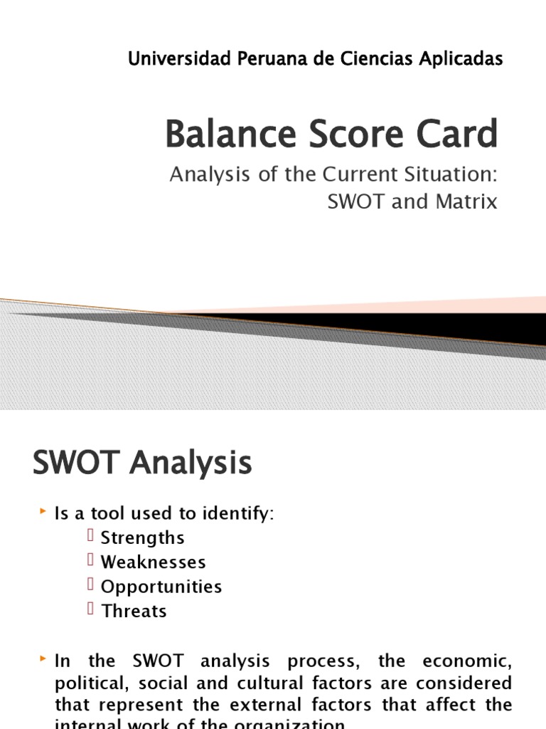 BSC SWOT and Matrix | PDF | Swot Analysis | Economies