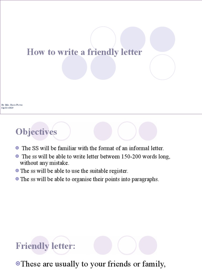 How To Write A Friendly Letter | PDF | Word | Morphology