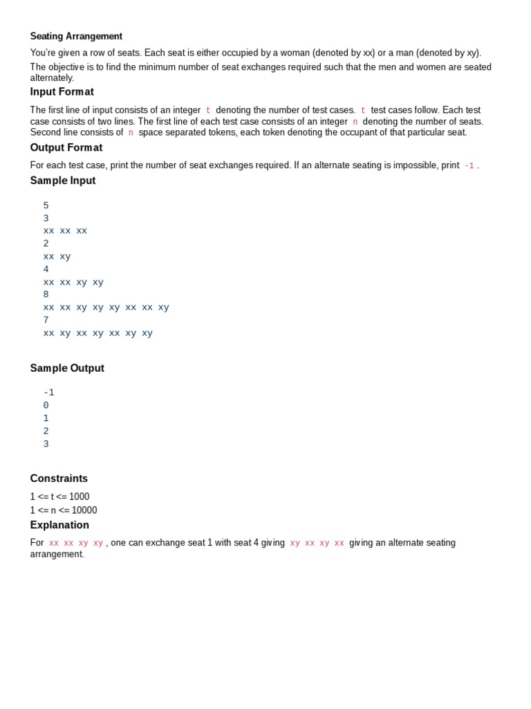 Input Format: T T N N | PDF