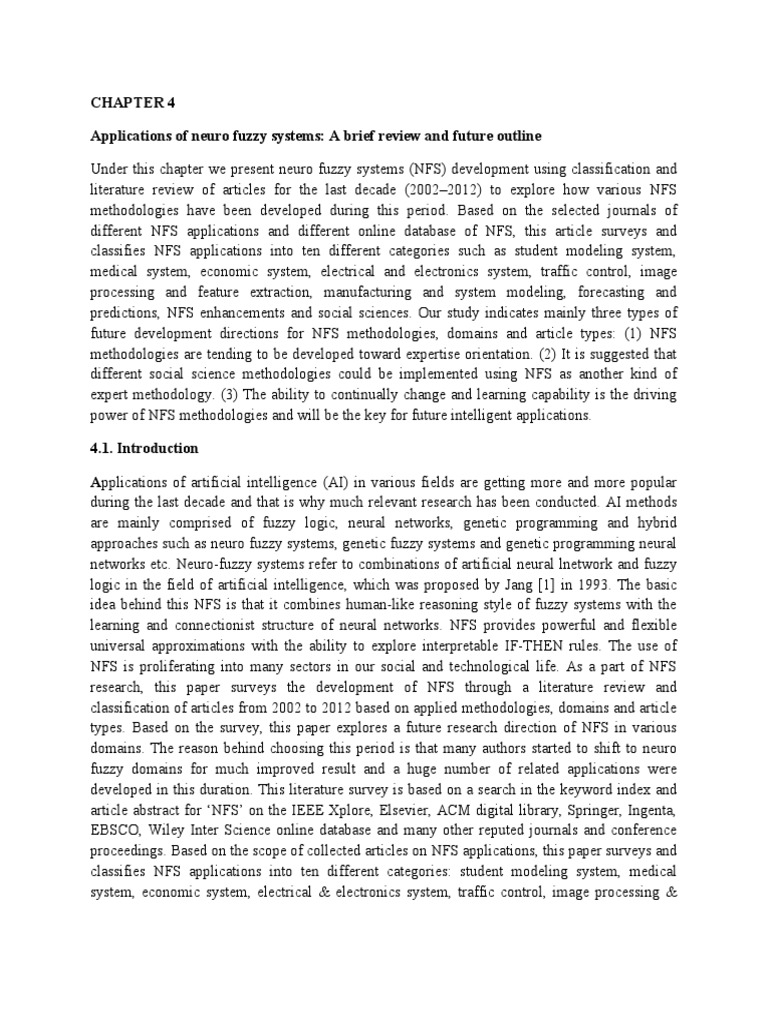 Applications of Neuro Fuzzy Systems: A Brief Review and Future Outline | PDF | Fuzzy Logic ...