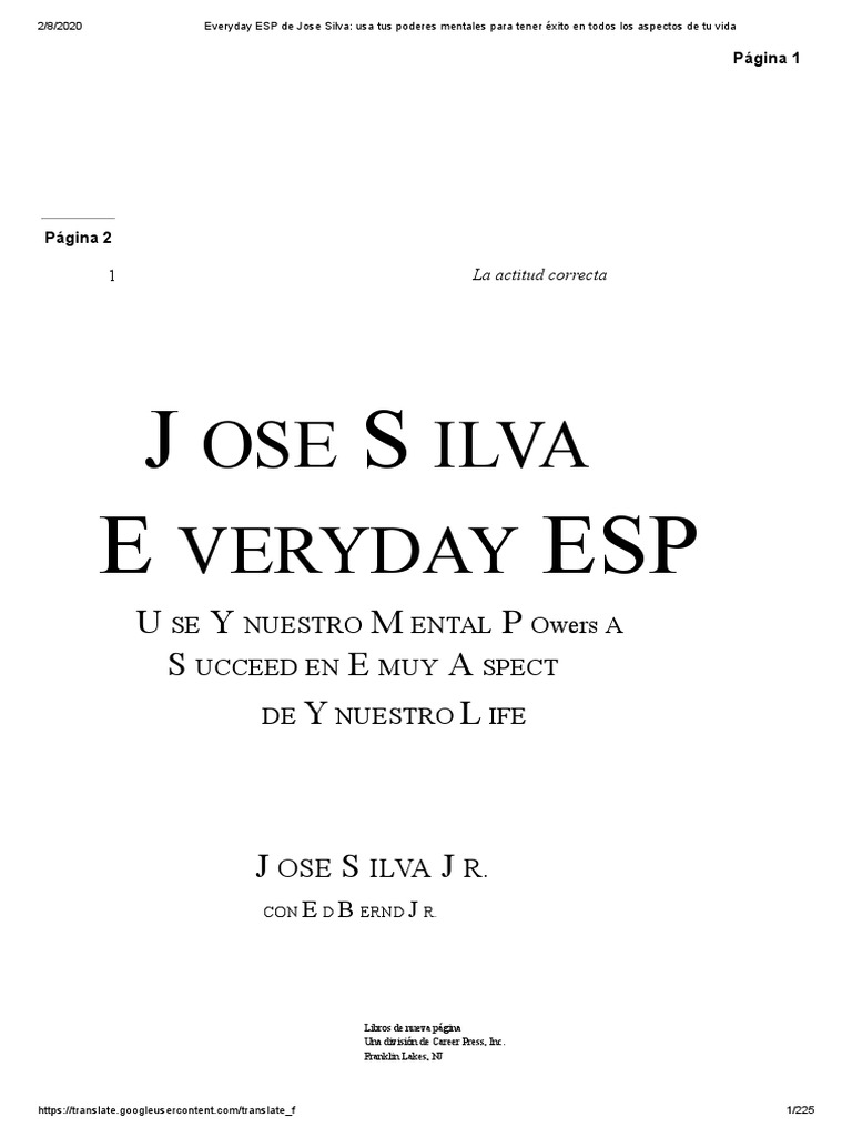 Everyday Esp De Jose Silva Usa Tus Poderes Mentales 11 Pdf