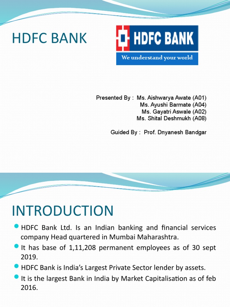 On HDFC Bank | PDF | Economies | Banks