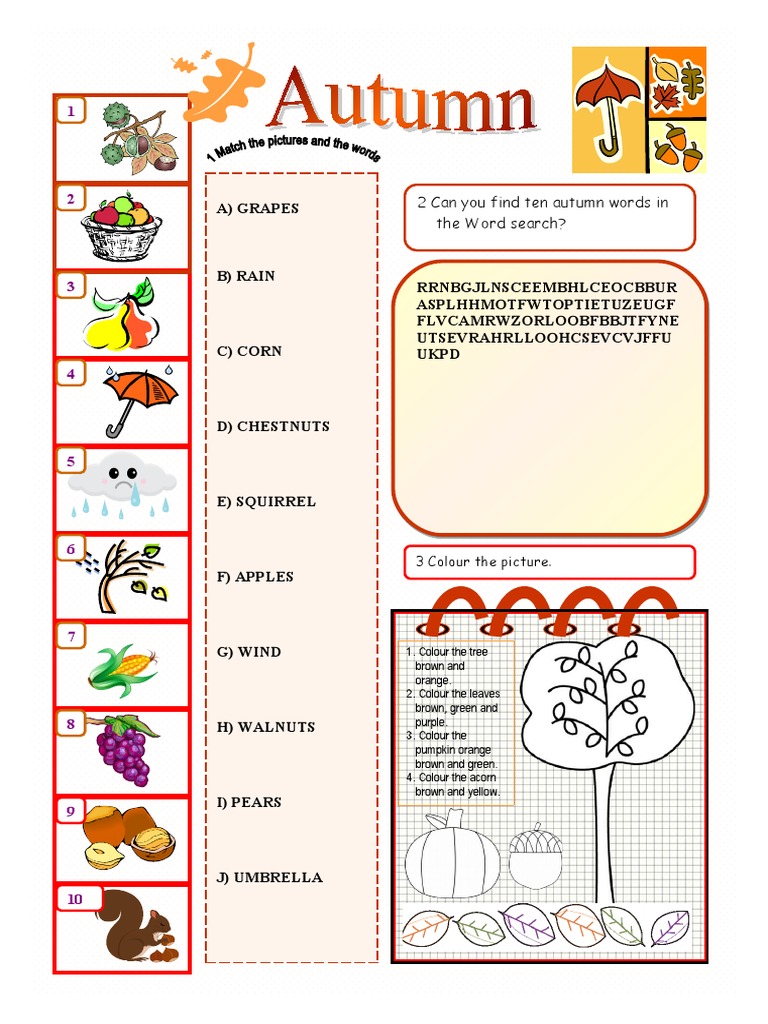 Autumn Fun Activities Games Games Icebreakers Picture Dic - 73035 | PDF ...