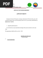 Appointment Tanod | PDF