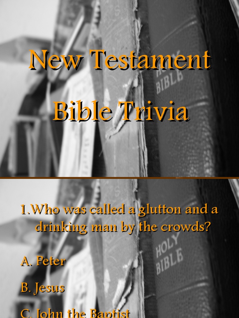 Bible Trivia New Test 1 | PDF