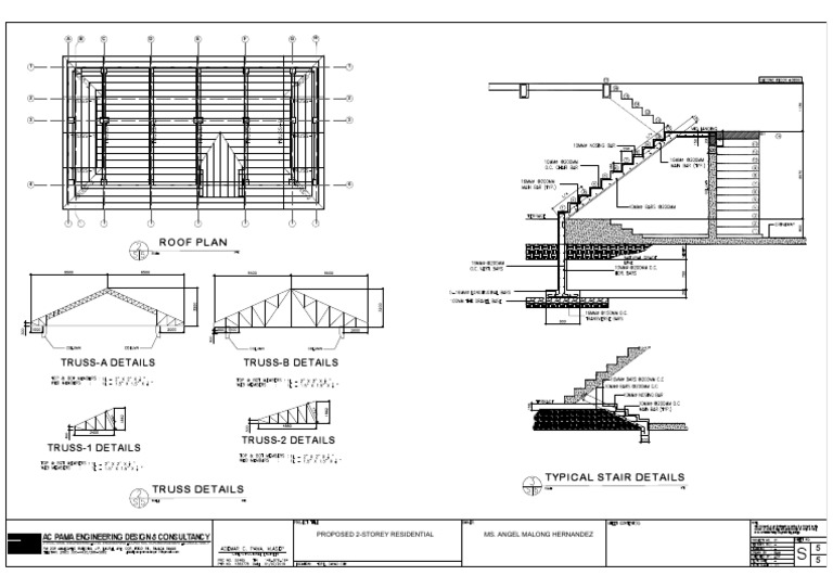 Roof Plan: Ac Pama Engineering Design & Consultancy 5 5 | PDF