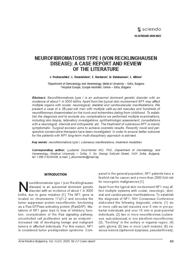 A Comprehensive Case Report and Literature Review of Neurofibromatosis ...