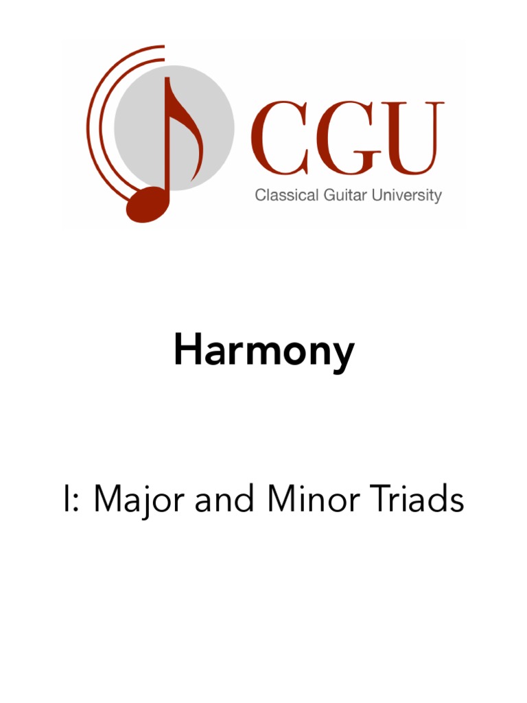 Harmony: I: Major and Minor Triads | PDF | Music Theory | Elements Of Music