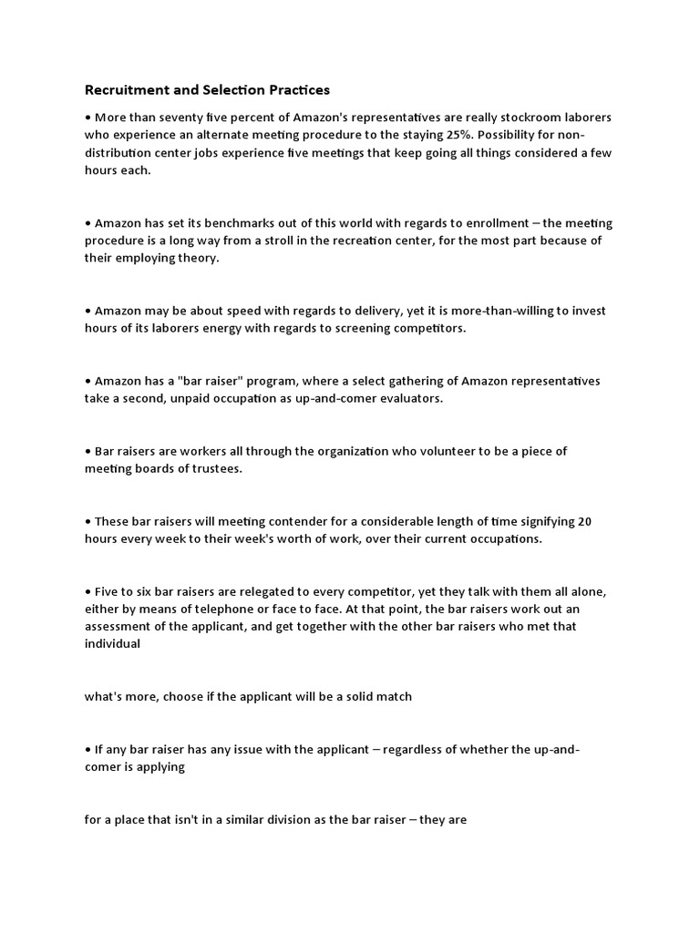 Recruitment and Selection Practices | PDF | Employment | Labour
