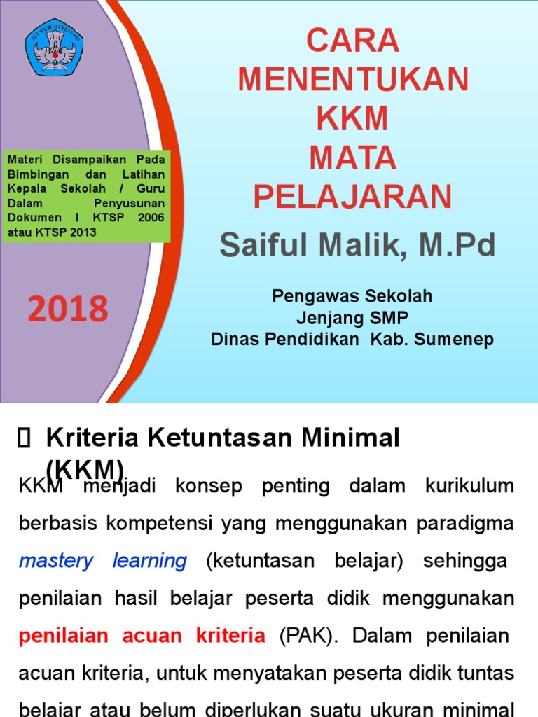 Cara Menentukan KKM | PDF