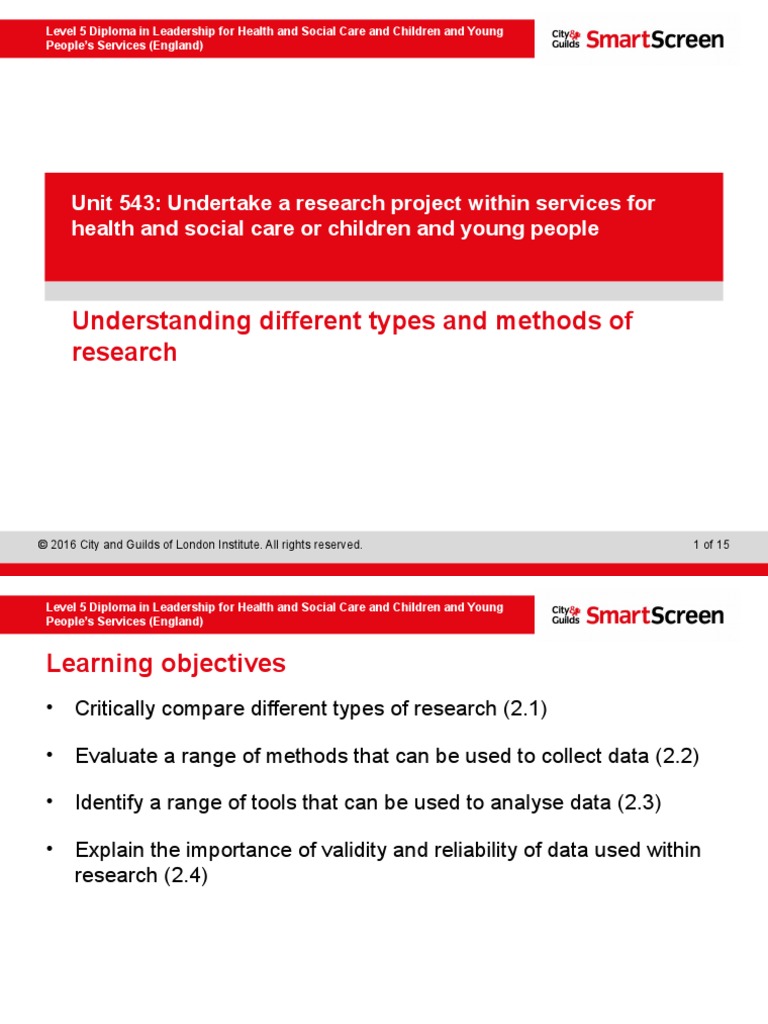 Understanding Different Types and Methods of Research | PDF | Qualitative Research | Validity ...