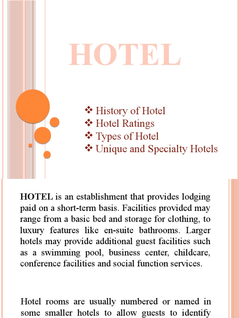 Hotel: History of Hotel Hotel Ratings Types of Hotel Unique and ...