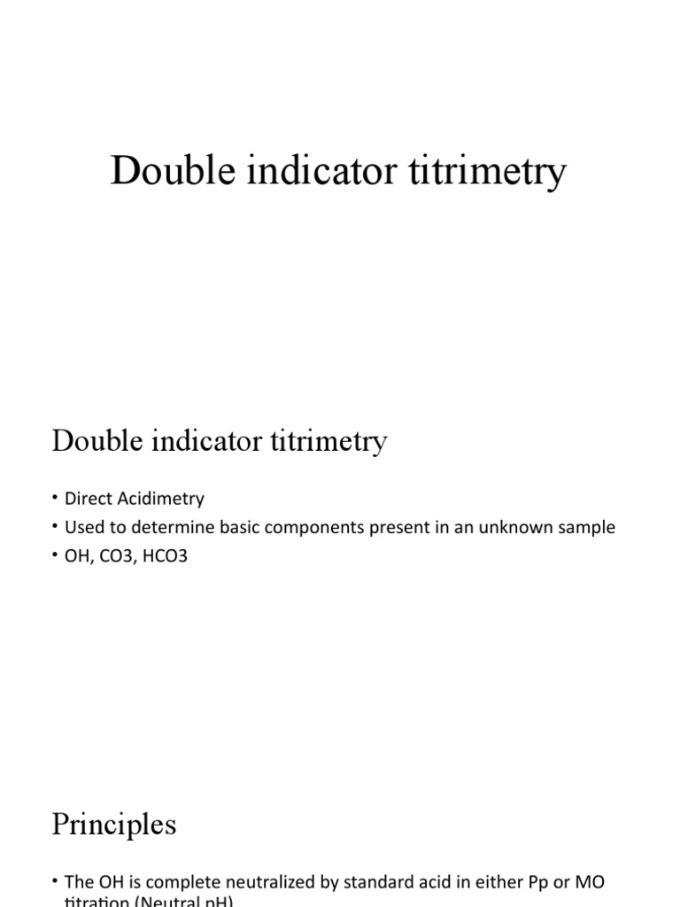 Double Indicator Titrimeter | PDF