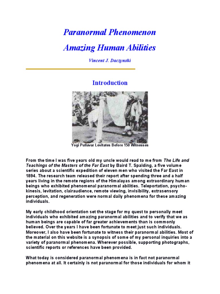Amazing Abilities | PDF | Paranormal | Religion And Belief
