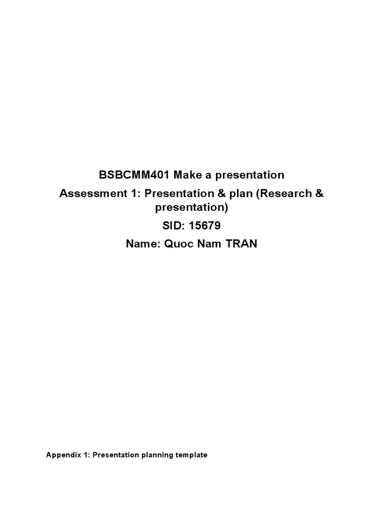BSBCMM401 Assessment 1 Template | PDF | Foods | Microsoft Power Point