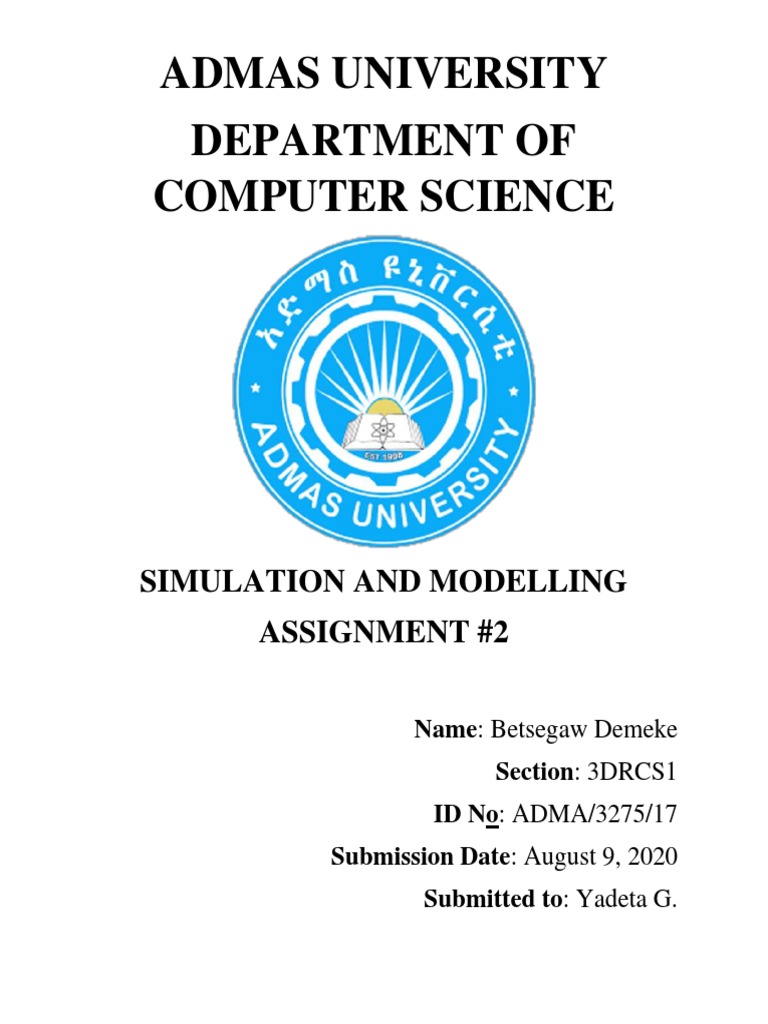 Simulation Assignment 2 Pdf Simulation Conceptual Model
