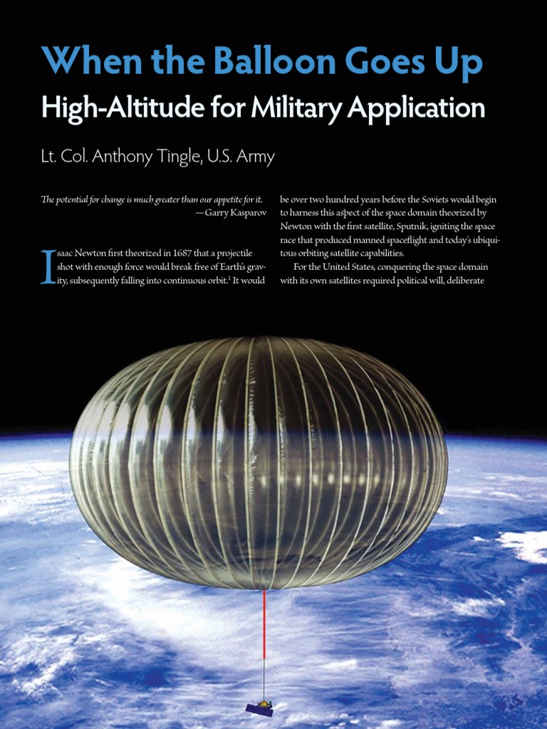 Tingle High Alt Balloon | PDF | Altitude | Balloon (Aeronautics)