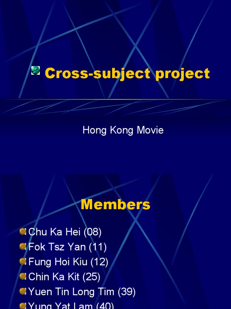 Cross-Subject Project: Hong Kong Movie | PDF | Hong Kong
