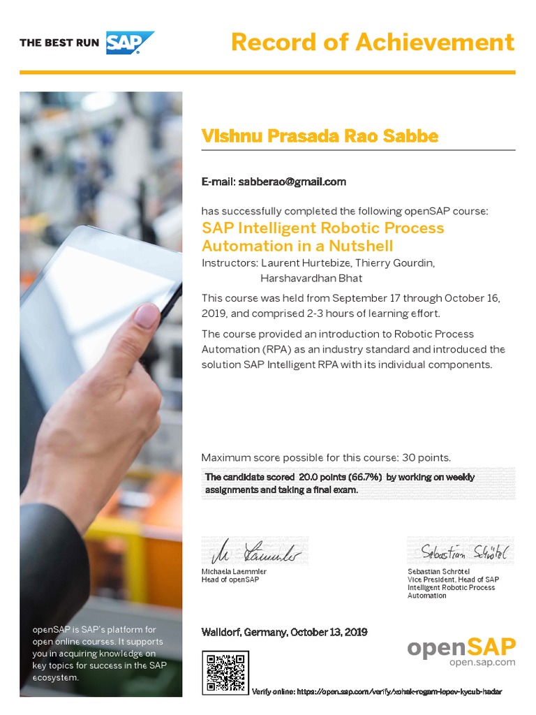 Record of Achievement | PDF