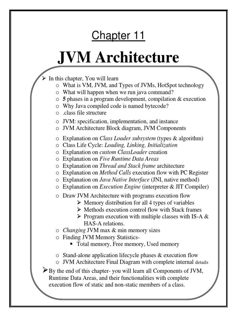 JVM Architecture | PDF | Java Virtual Machine | Virtual Machine