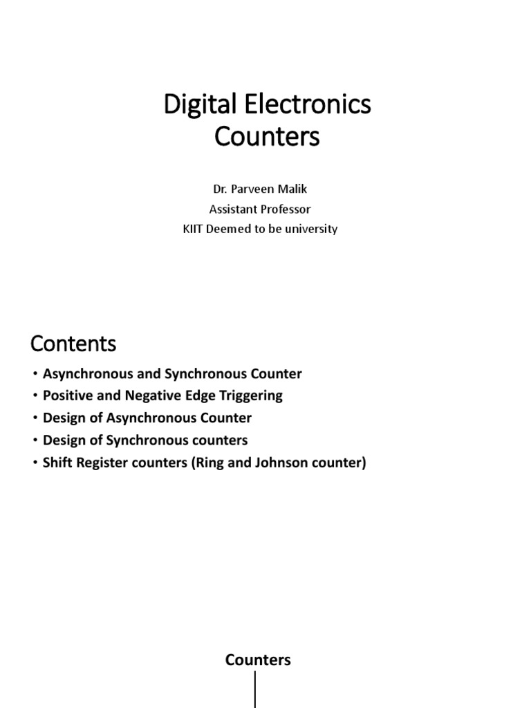 Lect2 Sequential CKT Counter PDF | PDF | Electronic Design | Electronic ...