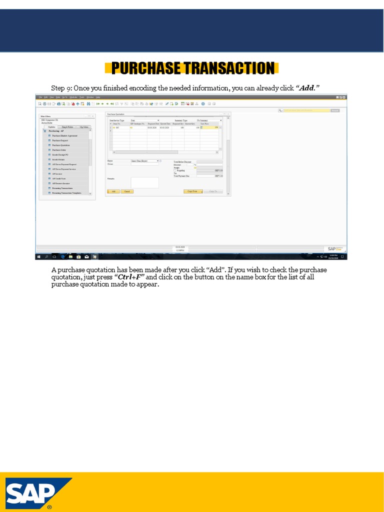 Purchase Transaction | PDF