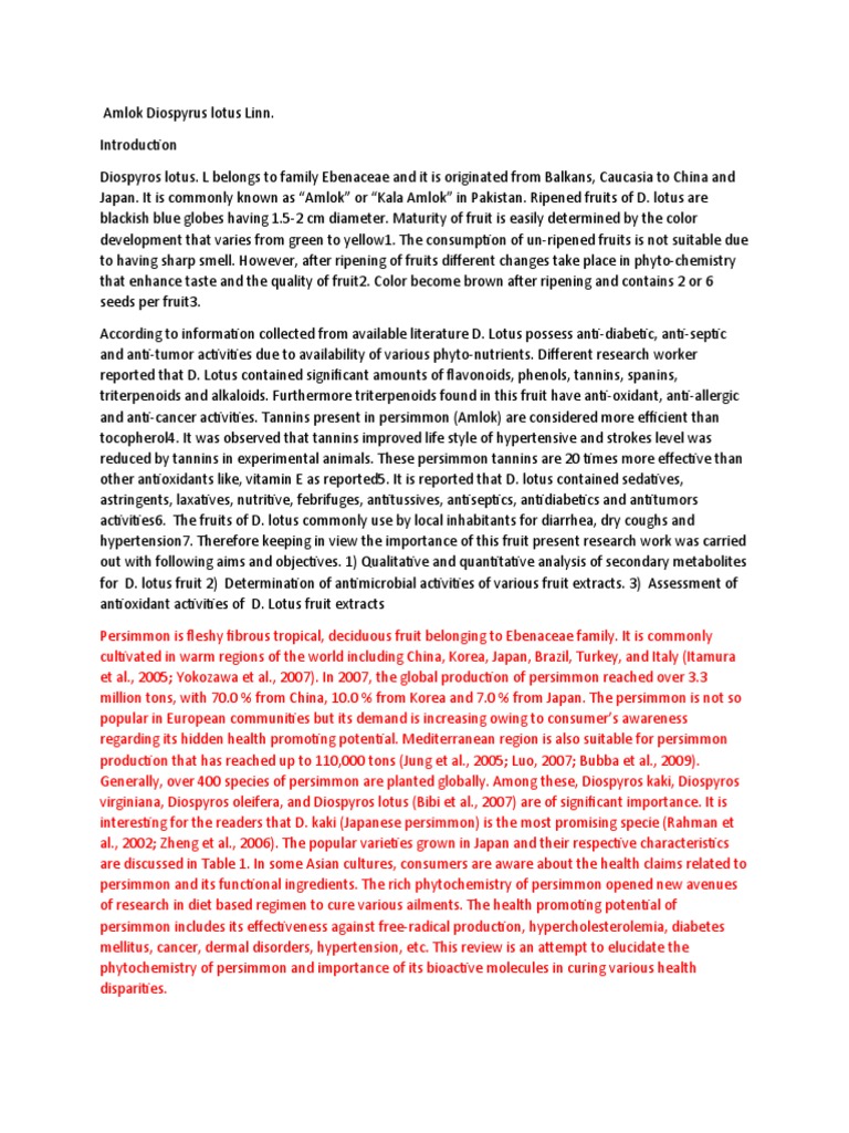 Amlok Diospyrus Lotus Linn | PDF | Fruit Preserves | Foods