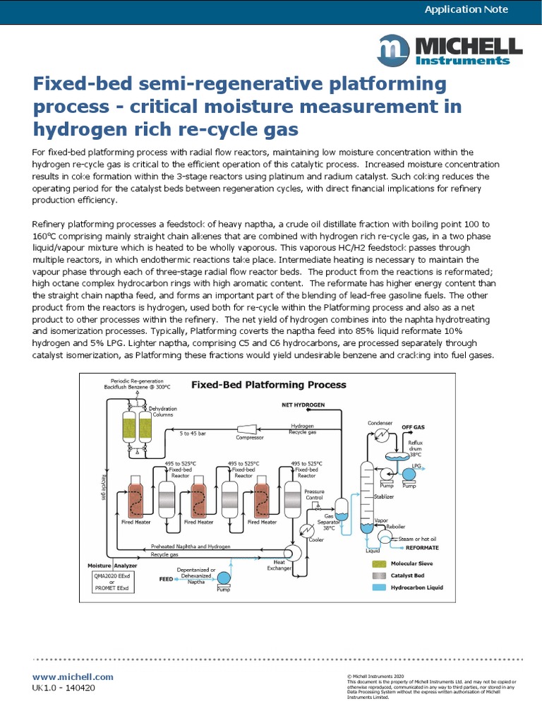 Fixed-Bed Semi-Regenerative Platforming Process PDF | PDF | Process Engineering | Chemical Processes