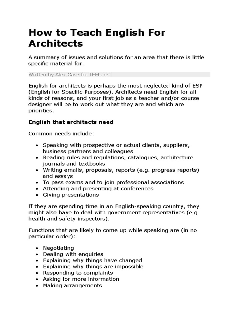 Architect and Interior2 | PDF | English Language | Architect
