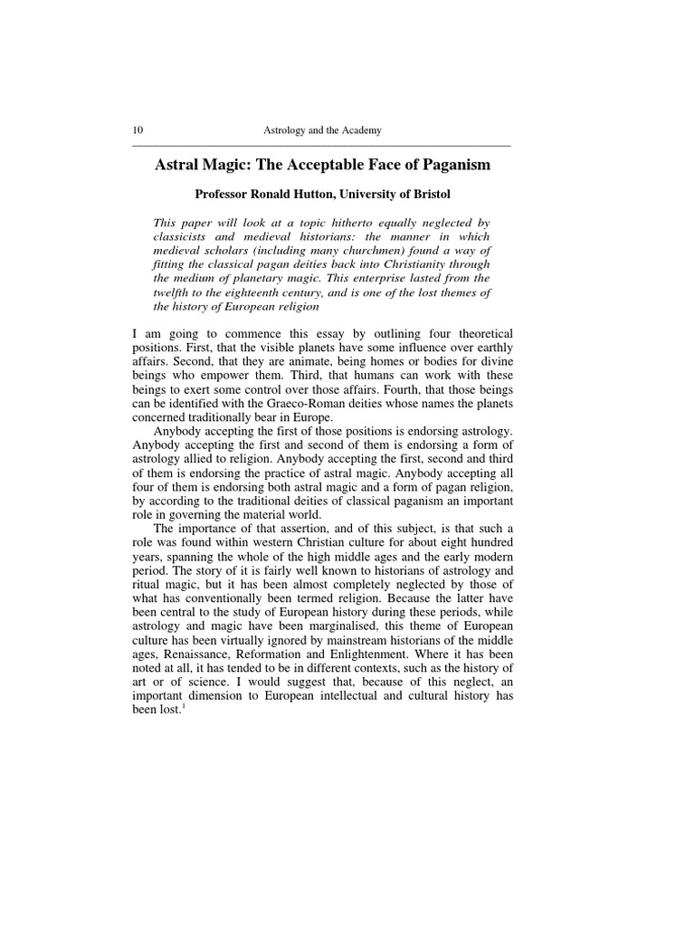 Ronald Hutton PDF | Download Free PDF | God | Astrology