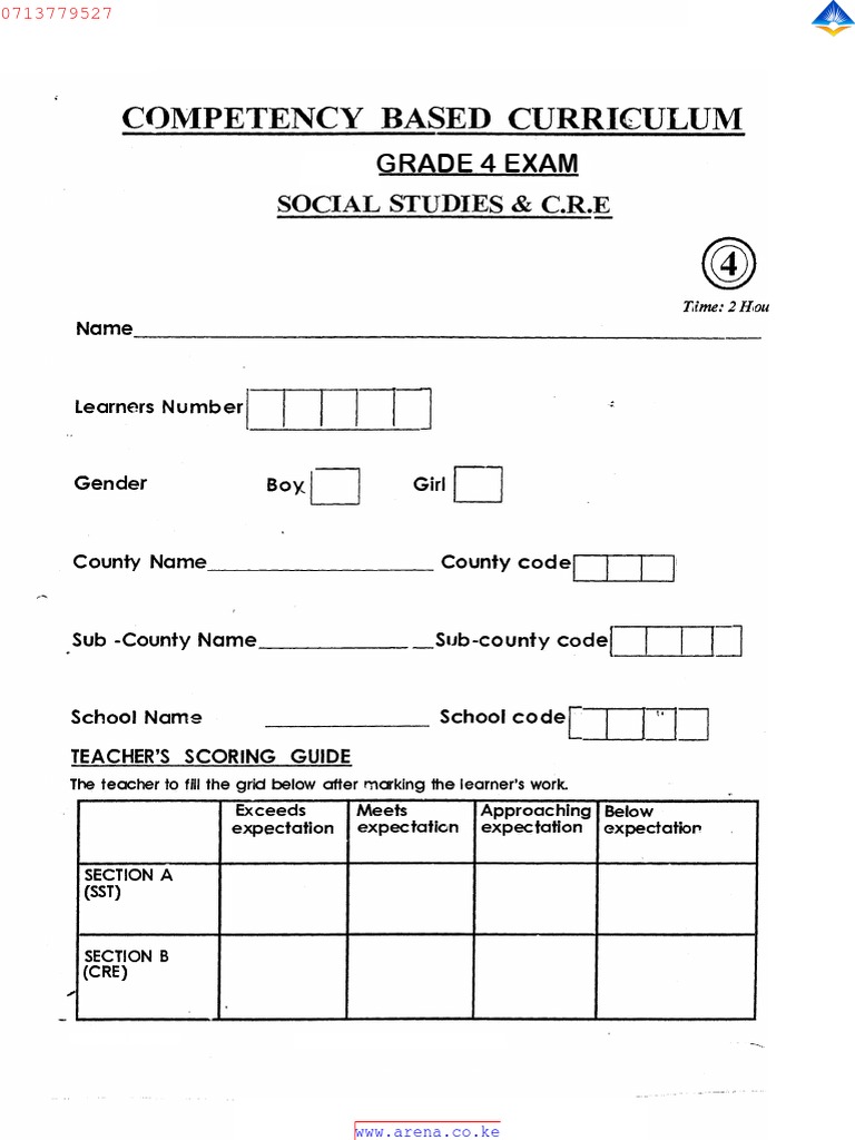 Social Studies Exam Grade 4 | PDF | Agriculture | Nature