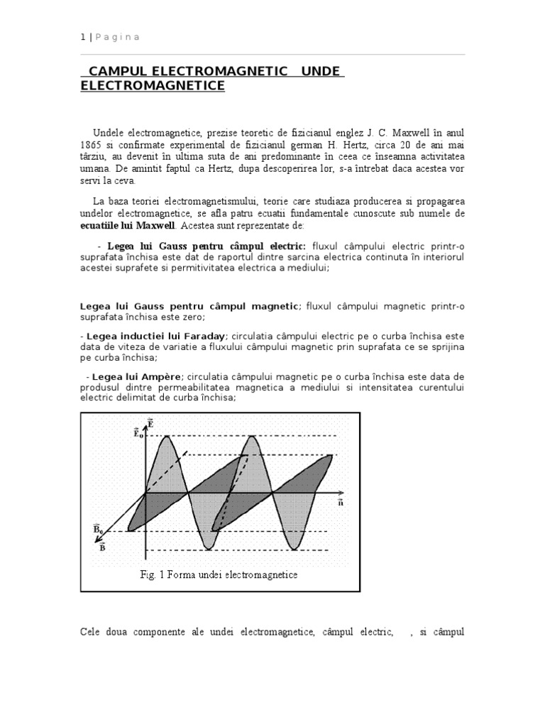 Unde Electromagnetice | PDF