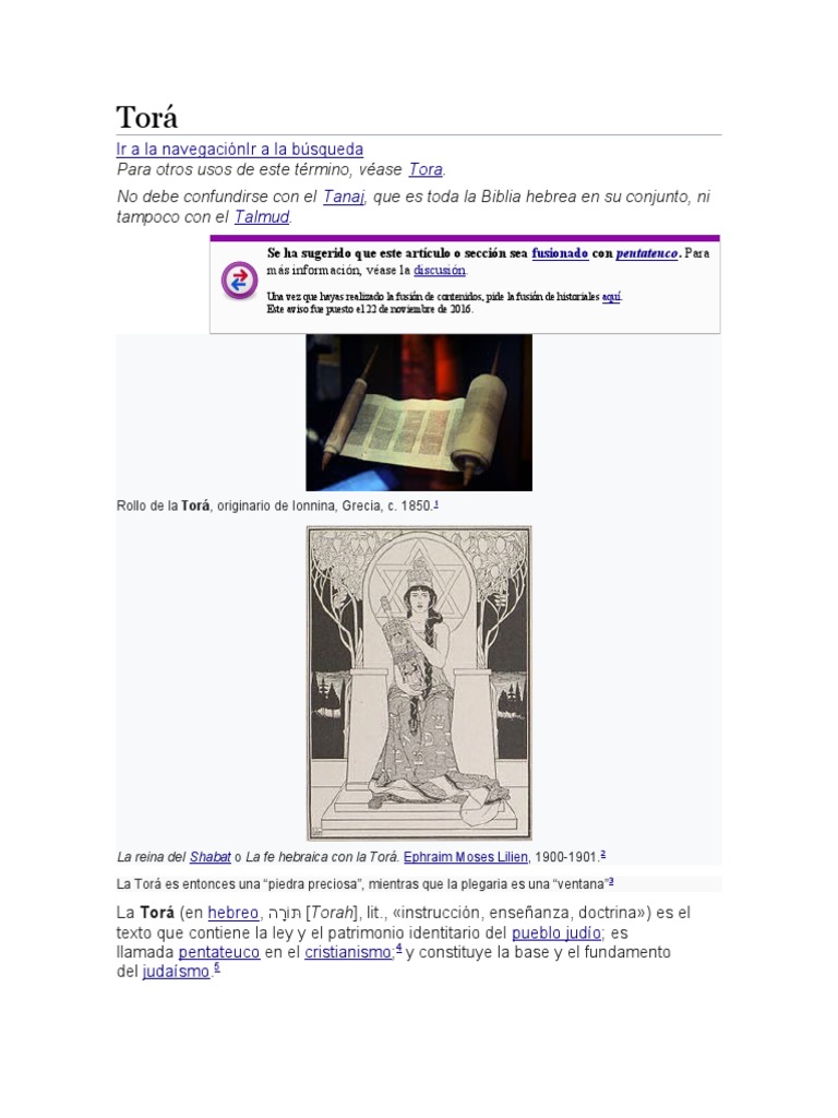 Qué es la Torá: Ley y Tradición Judía | PDF | Tora | Biblia hebrea