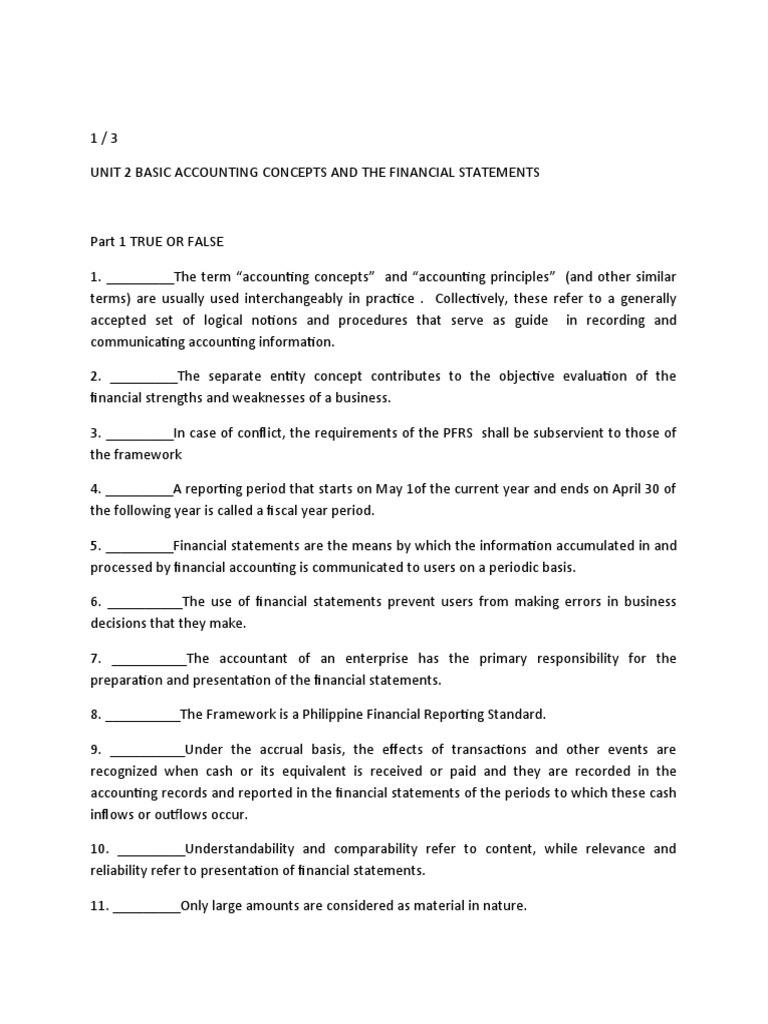 Basic Accounting Concepts Overview | PDF | Financial Statement | Accounting