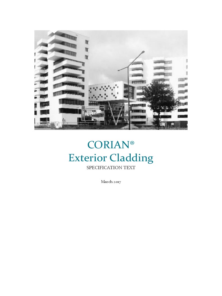 Corian® Exterior Cladding: Specification Text | PDF
