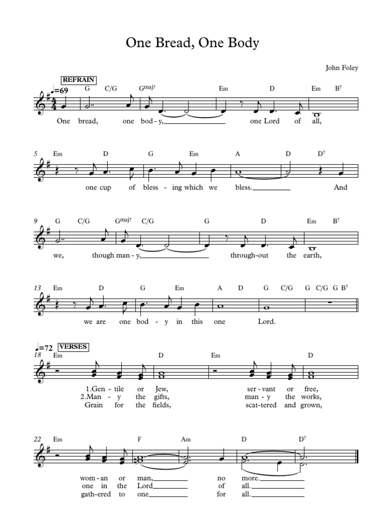 One Bread, One Body | PDF