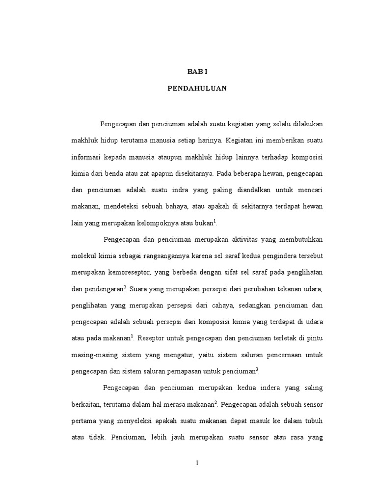 Pengecapan dan Penciuman: Fungsi dan Anatomi | PDF