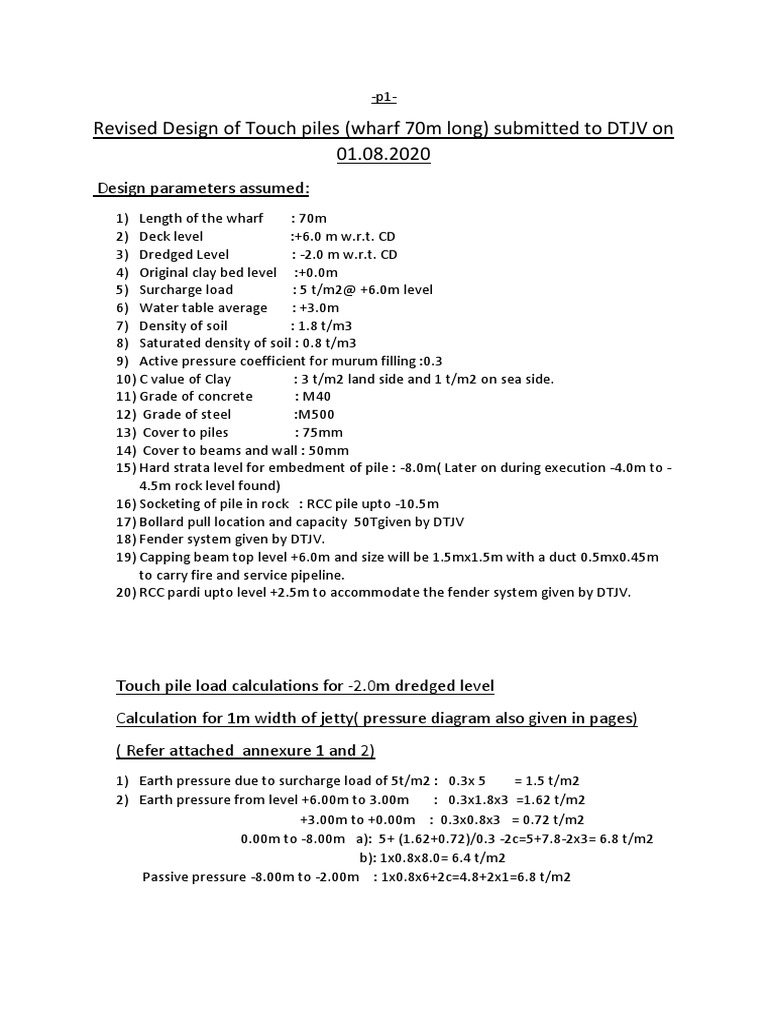 Revised Design of Jetty Piles | PDF | Deep Foundation | Civil Engineering