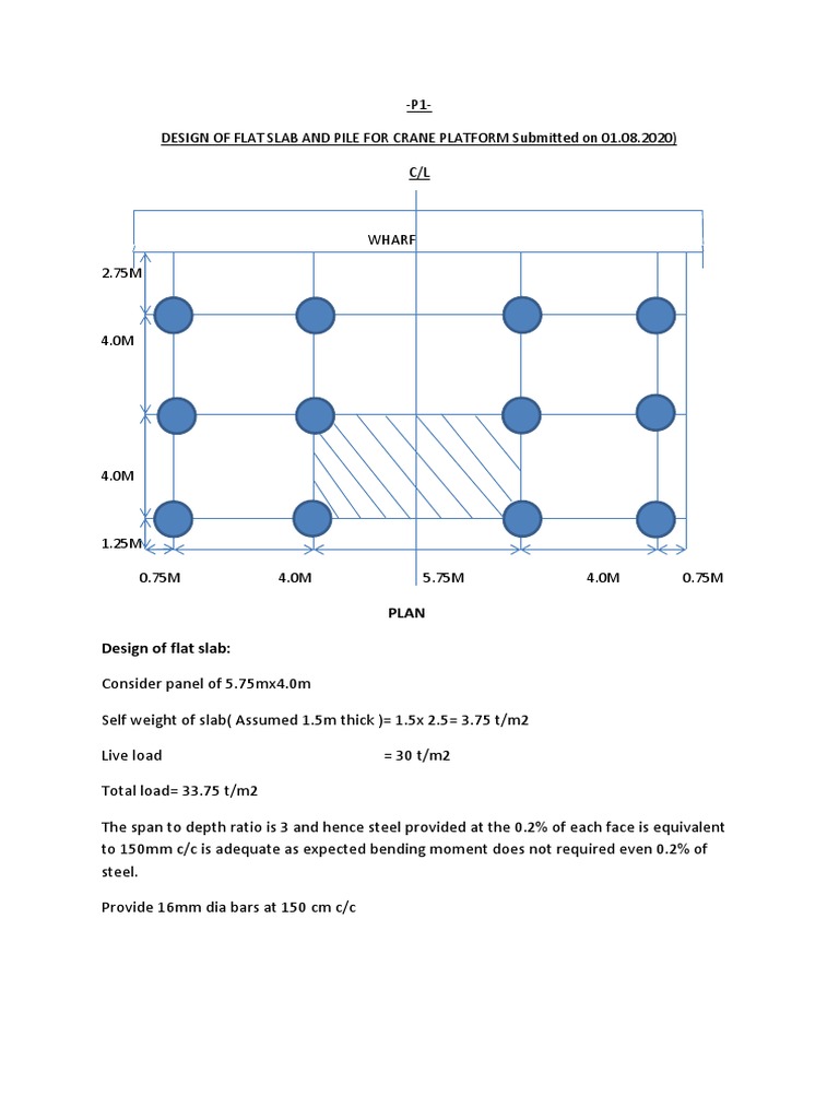 Crane Platform Structural Design | PDF | Deep Foundation | Shear Stress