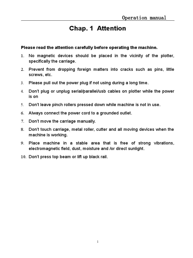 Plotter Operation and Installation Guide | PDF | Usb | Screw