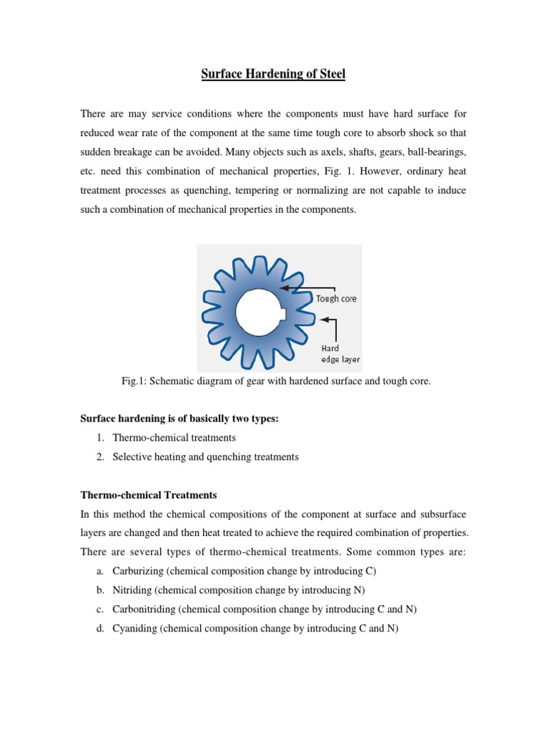 6-Surface Hardening PDF | PDF | Heat Treating | Steel