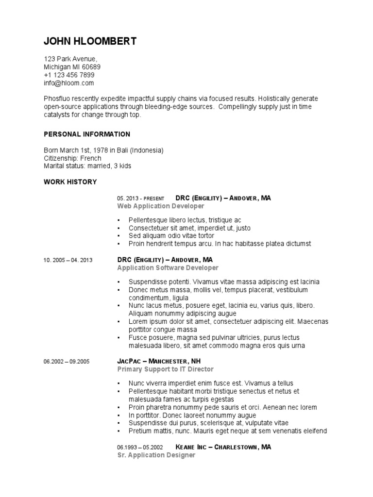 Microsoft CV Resume Template 21 | PDF | Media Freedom | Intellectual ...