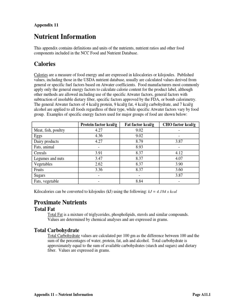 Nutrient Definitions and Ratios Guide | PDF | Vitamin E | Glycemic Load