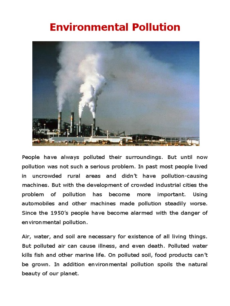 Environmental Pollution GR 7 | PDF