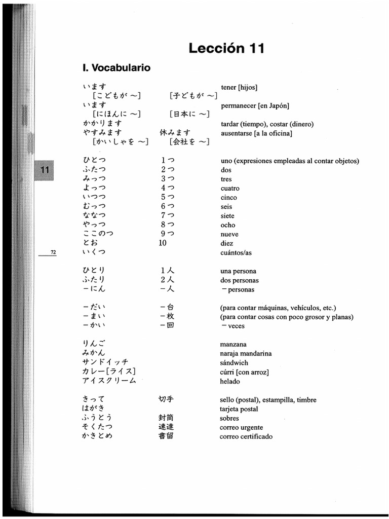 Vocabulario Unidad 11 | PDF