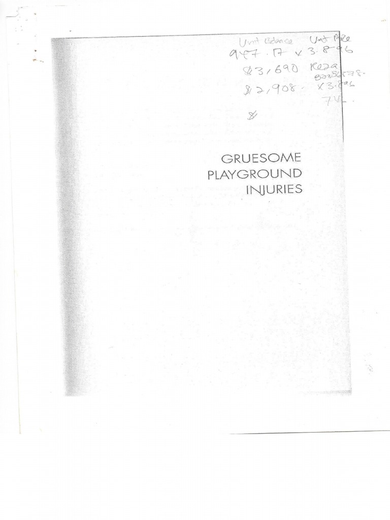 Gruesome Playground Injuries Script PDF | PDF